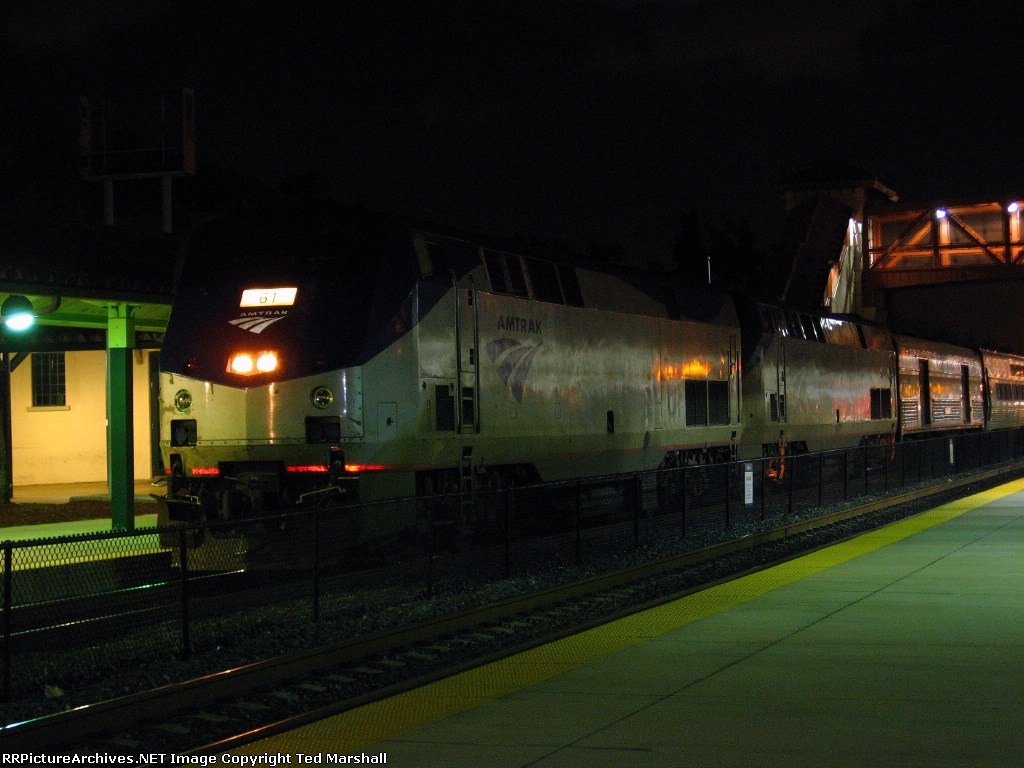 AMTK P097 stopped at the station